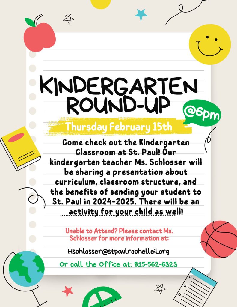 2024-2025 Kindergarten Round Up